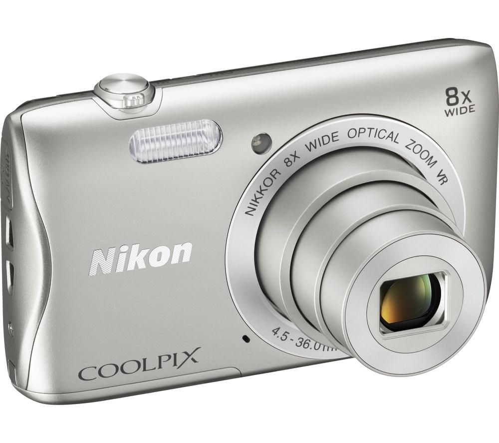 Buy NIKON COOLPIX S3700 Compact Camera - Silver | Free Delivery | Currys