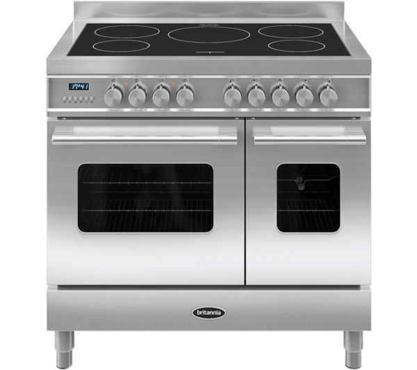 Britannia Delphi 90 Twin Electric Induction Range Cooker – Stainless ...