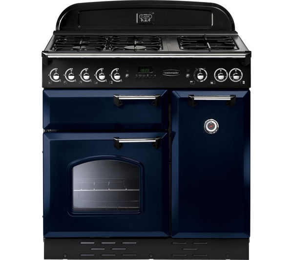 Rangemaster Classic 90 Gas Range Cooker – Blue & Chrome, Blue | Jumpbird