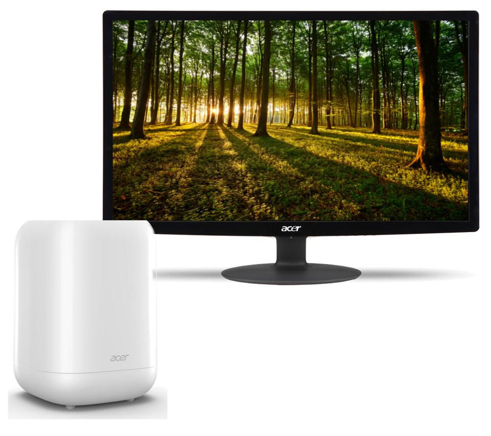 ACER Revo ONE RL85 Mini Desktop PC with S240HLBID Full HD 24" LED ...