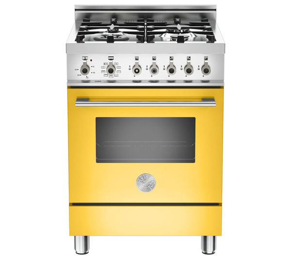 Bertazzoni Professional 60 X604mfegi Dual Fuel Cooker – Yellow, Yellow ...